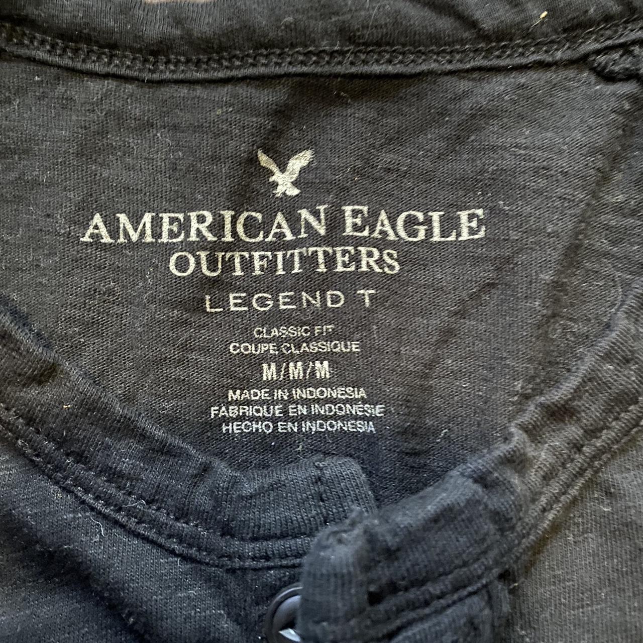 American eagle outfitters black 2 button top size... - Depop