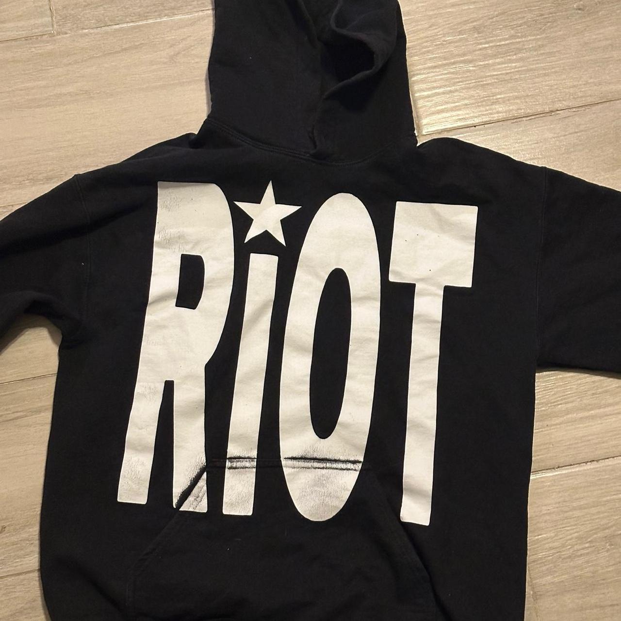 riot hoodie | uvsailles medium ask questions | Depop