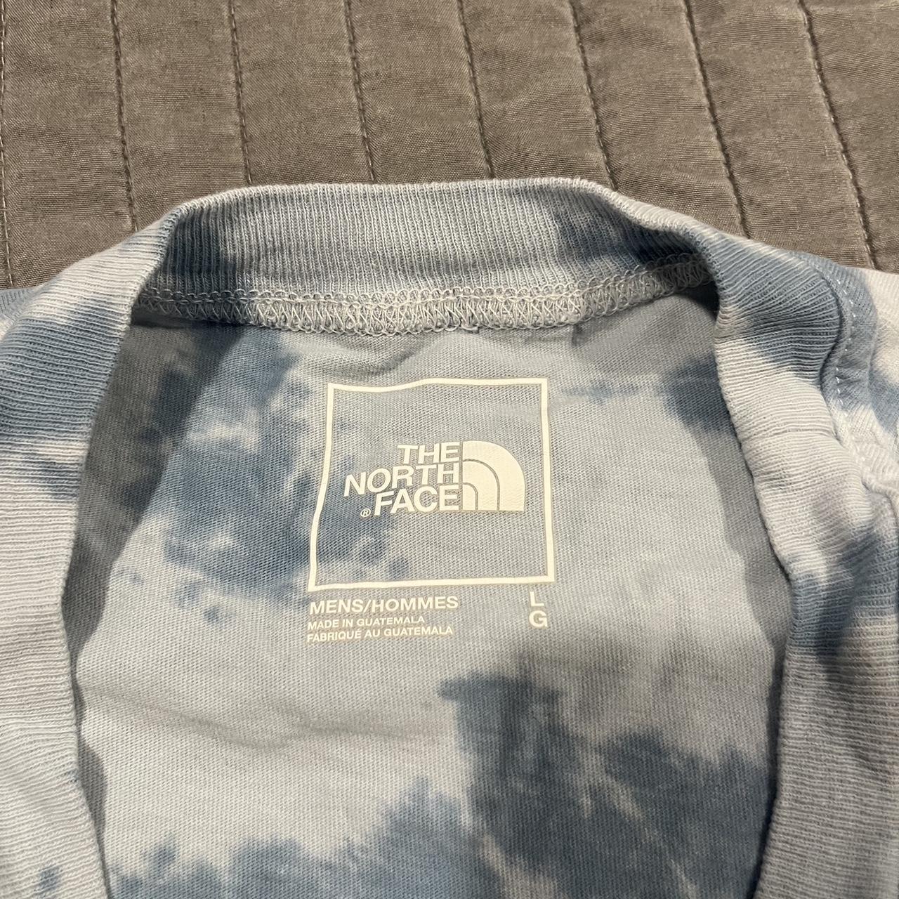 Blue Tie-Dye North Face Tee - Depop