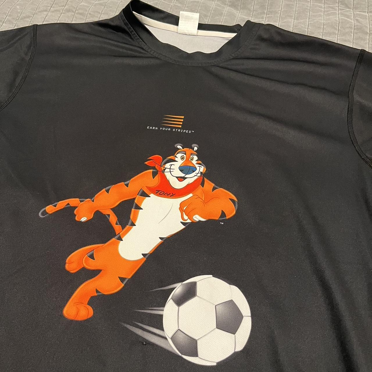 Black Tony the Tiger athletic t-shirt, size XL,... | Depop
