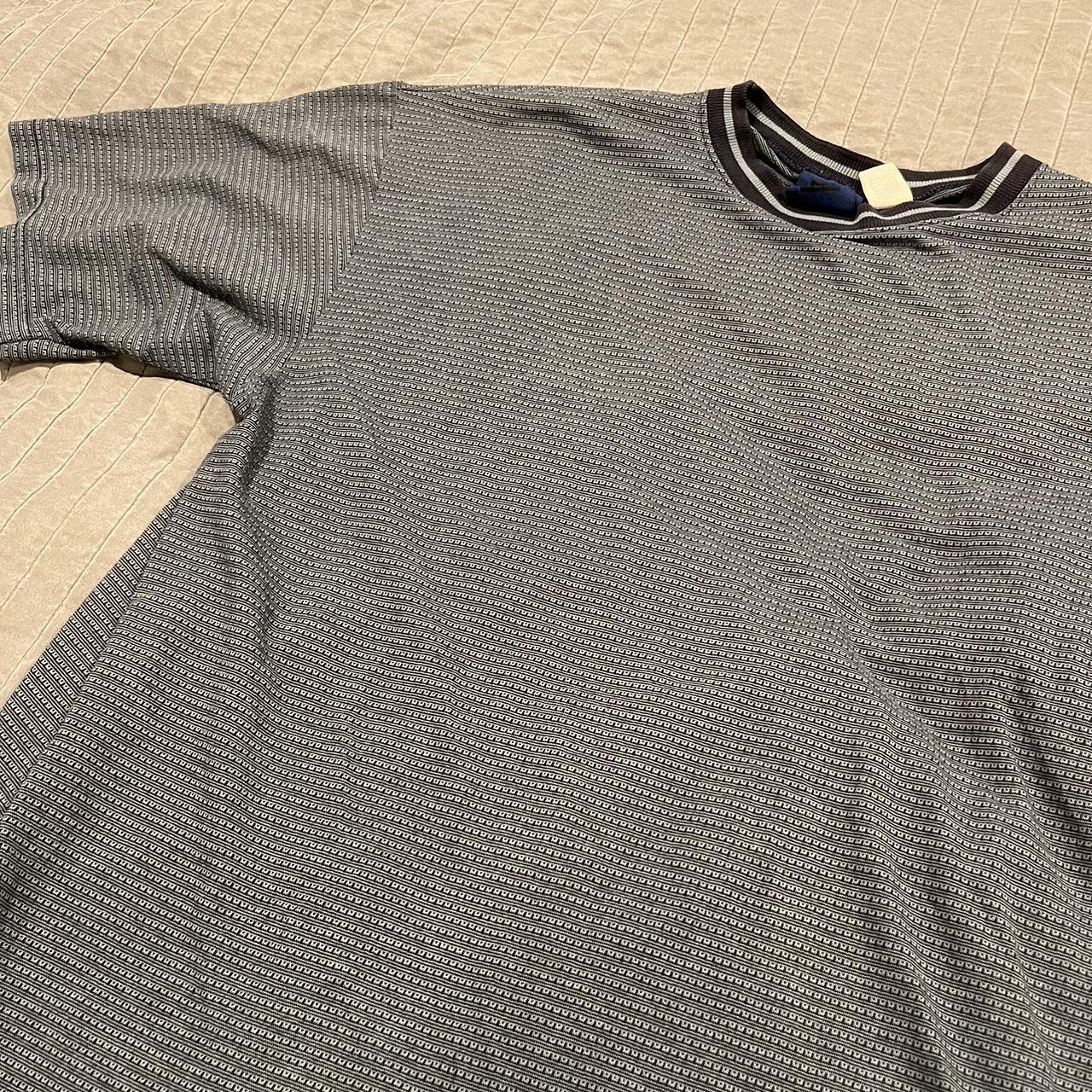 Light and dark blue pattern shirt, size large, good... - Depop