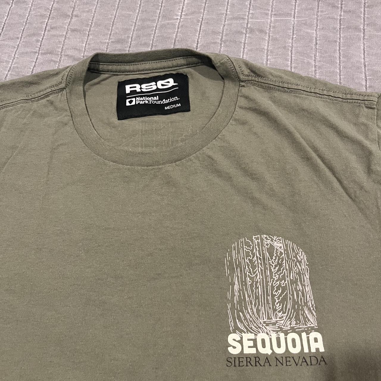 RSQ green sequoia National park t-shirt, size Medium... - Depop