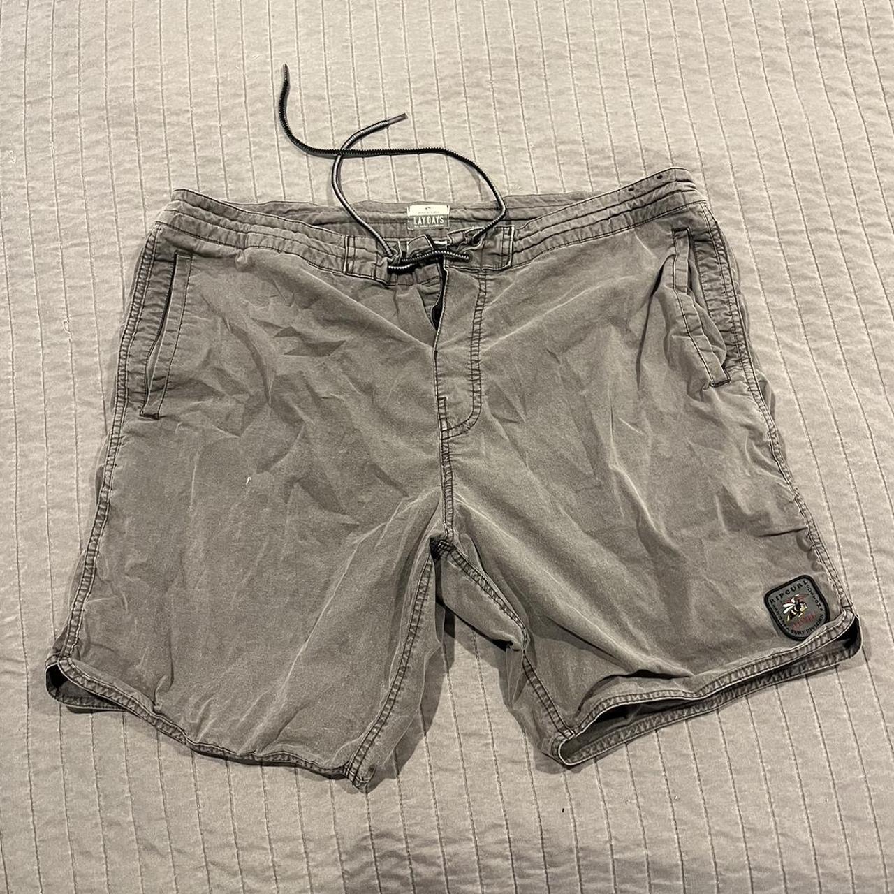 Grey ripcurl Laydays hybrid shorts, 36 waist, 8 inch... - Depop