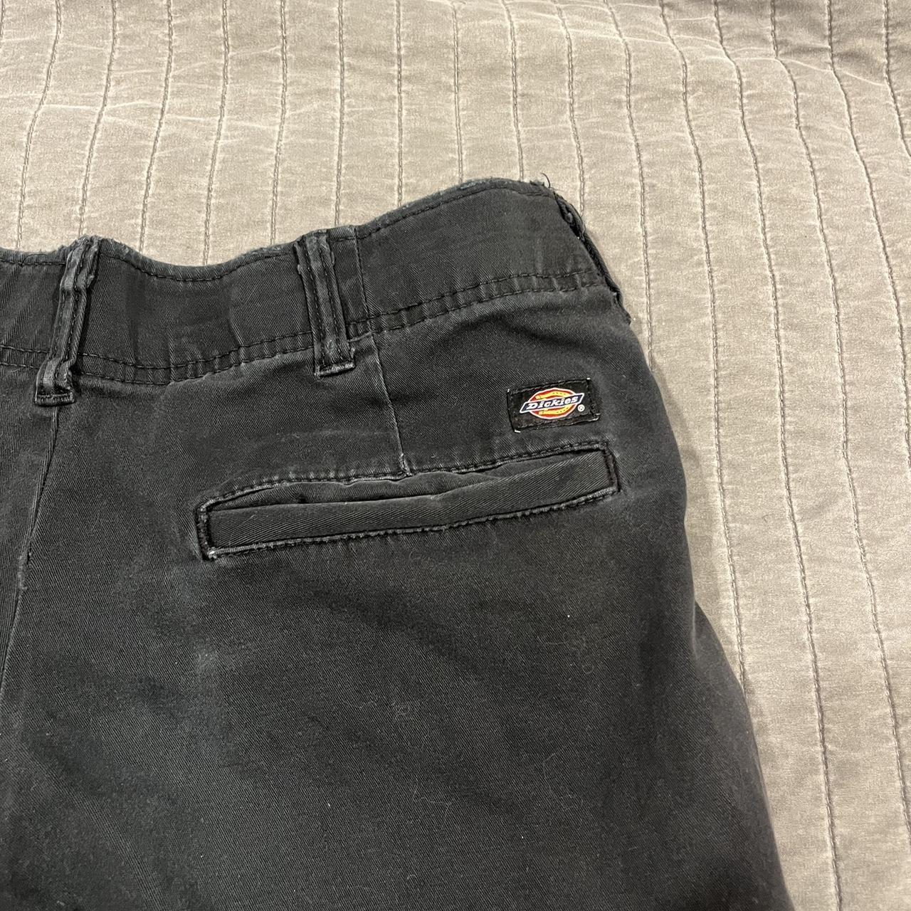 Black cargo Dickies, size 28 waist x 30 length, worn... - Depop
