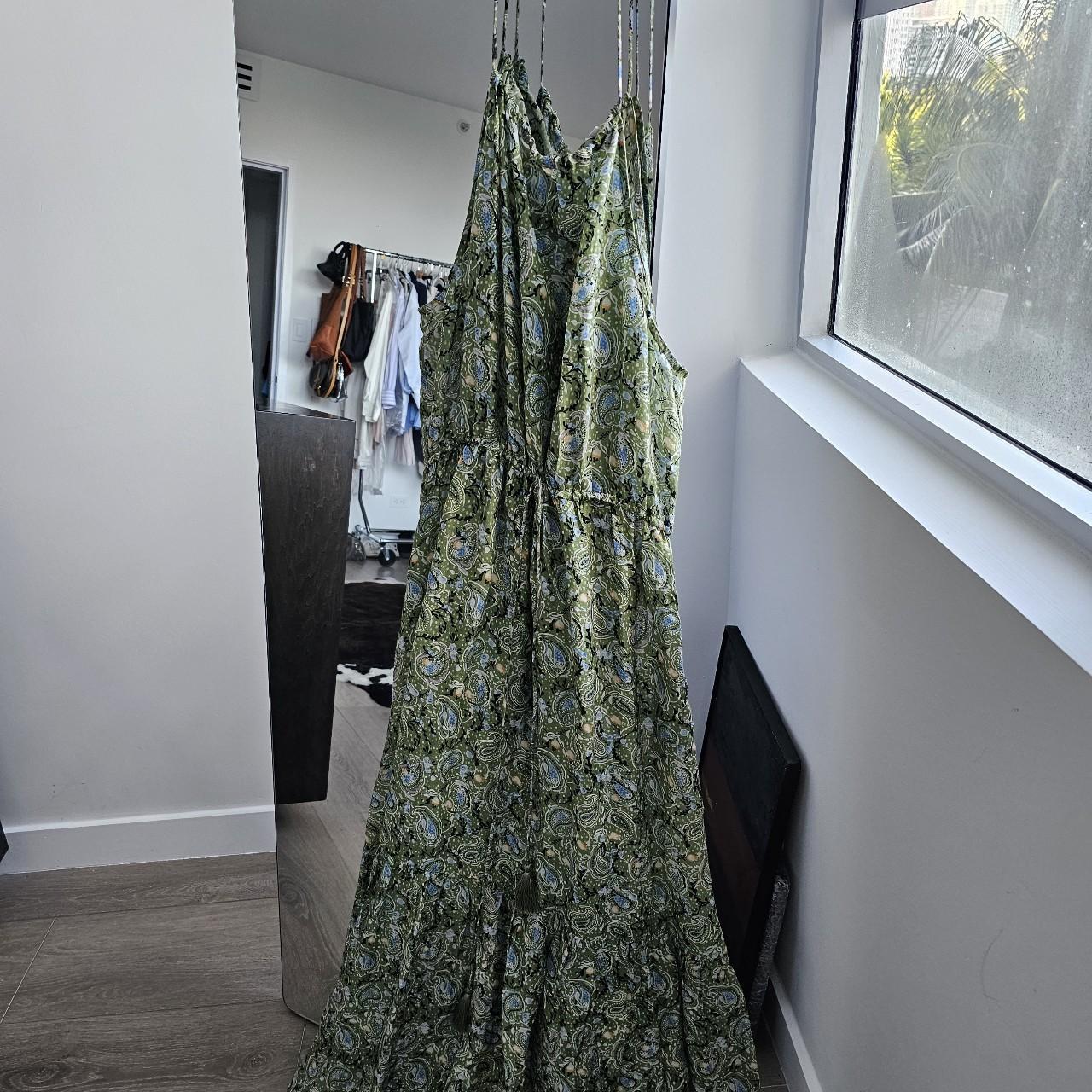 Roller Rabbit green lightweight worn 2x dress. Long.... - Depop