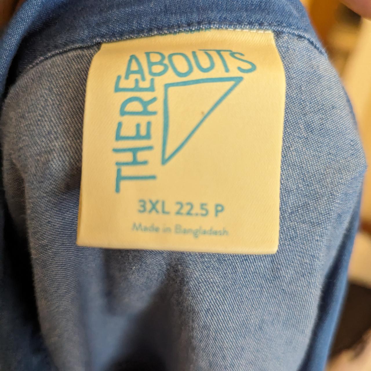 ThereAbouts Long Sleeve Blue Denim Top - Depop