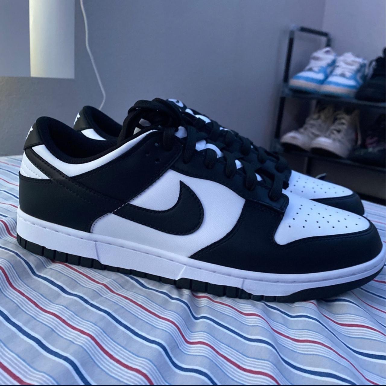 Black Nike Dunk Lows Size 9 Throw offers Message to... - Depop