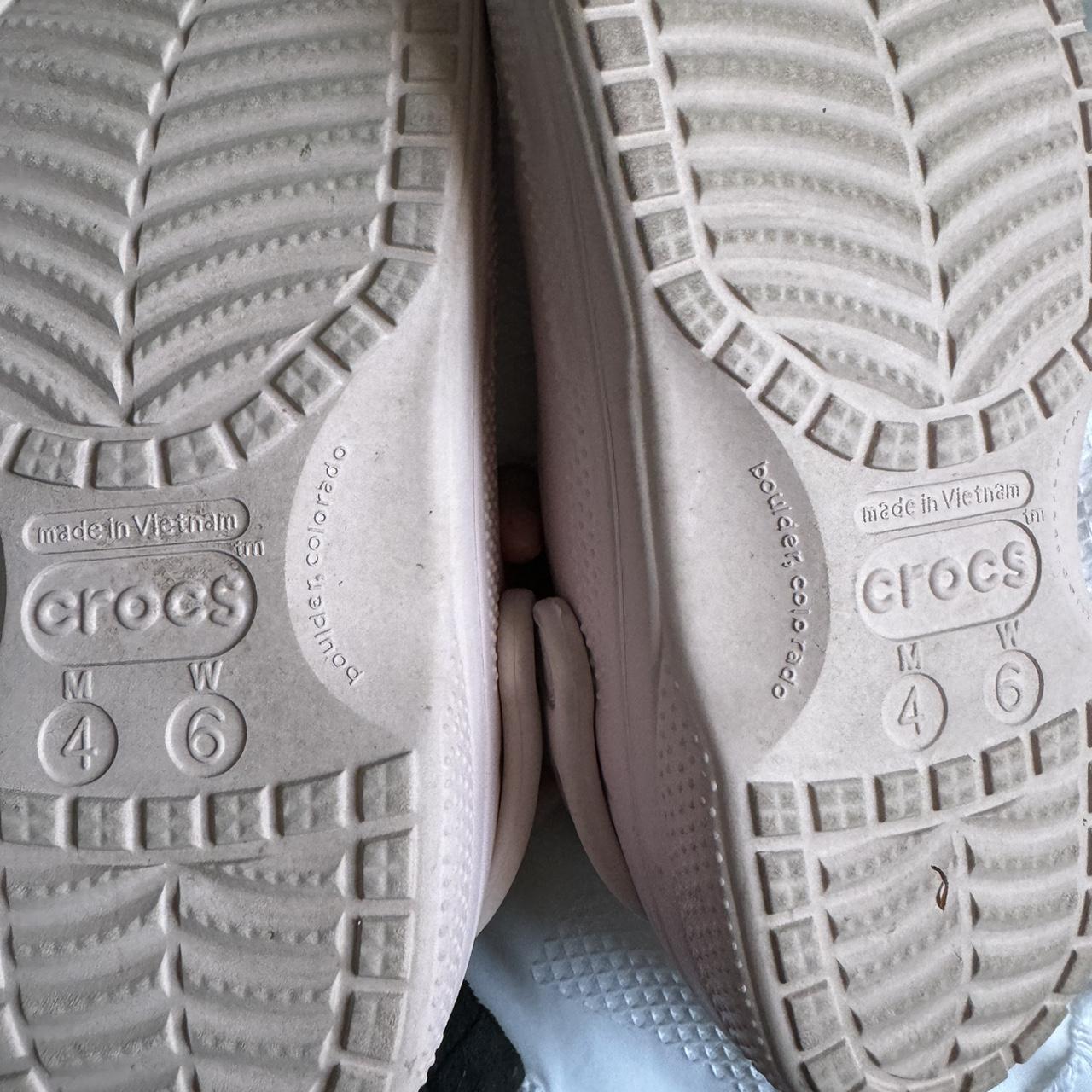 Blush pink crocs warm inside size 6 women super cute 🎀🎀 - Depop