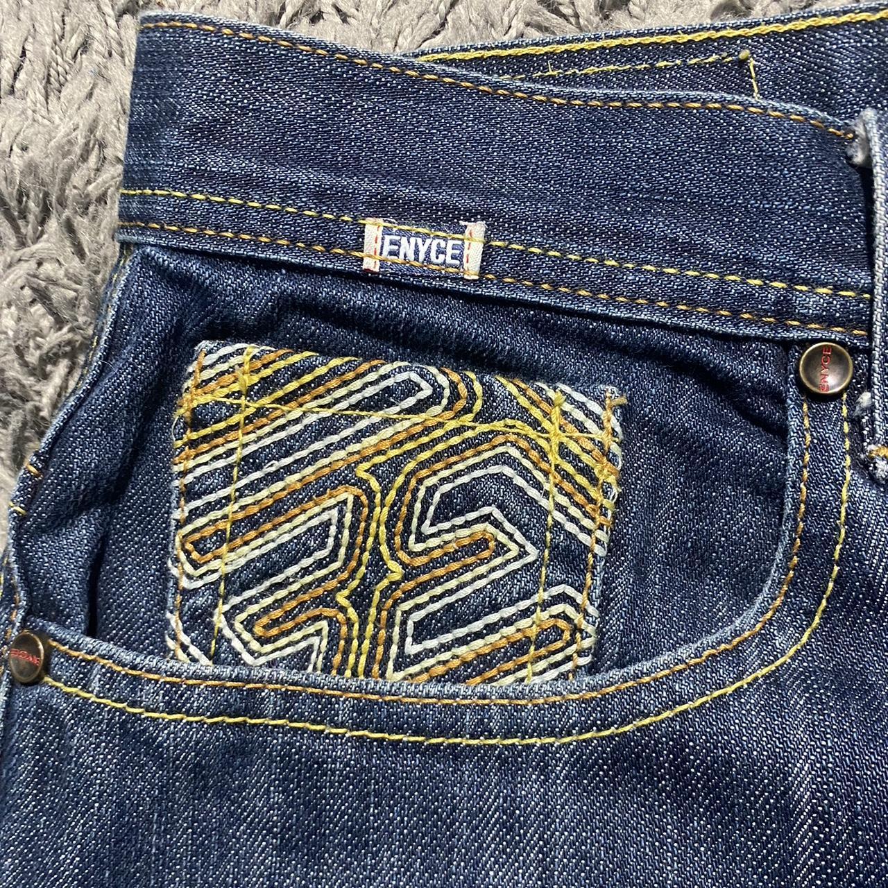 •Y2K enyce jeans •super cool embroidered... - Depop