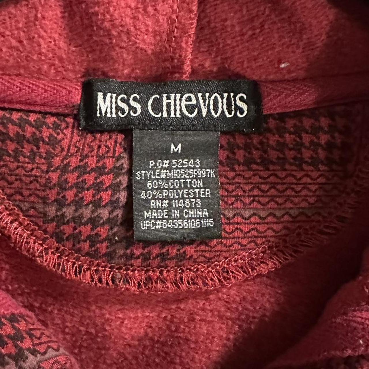 pink miss chievous jacket size medium but fits... - Depop