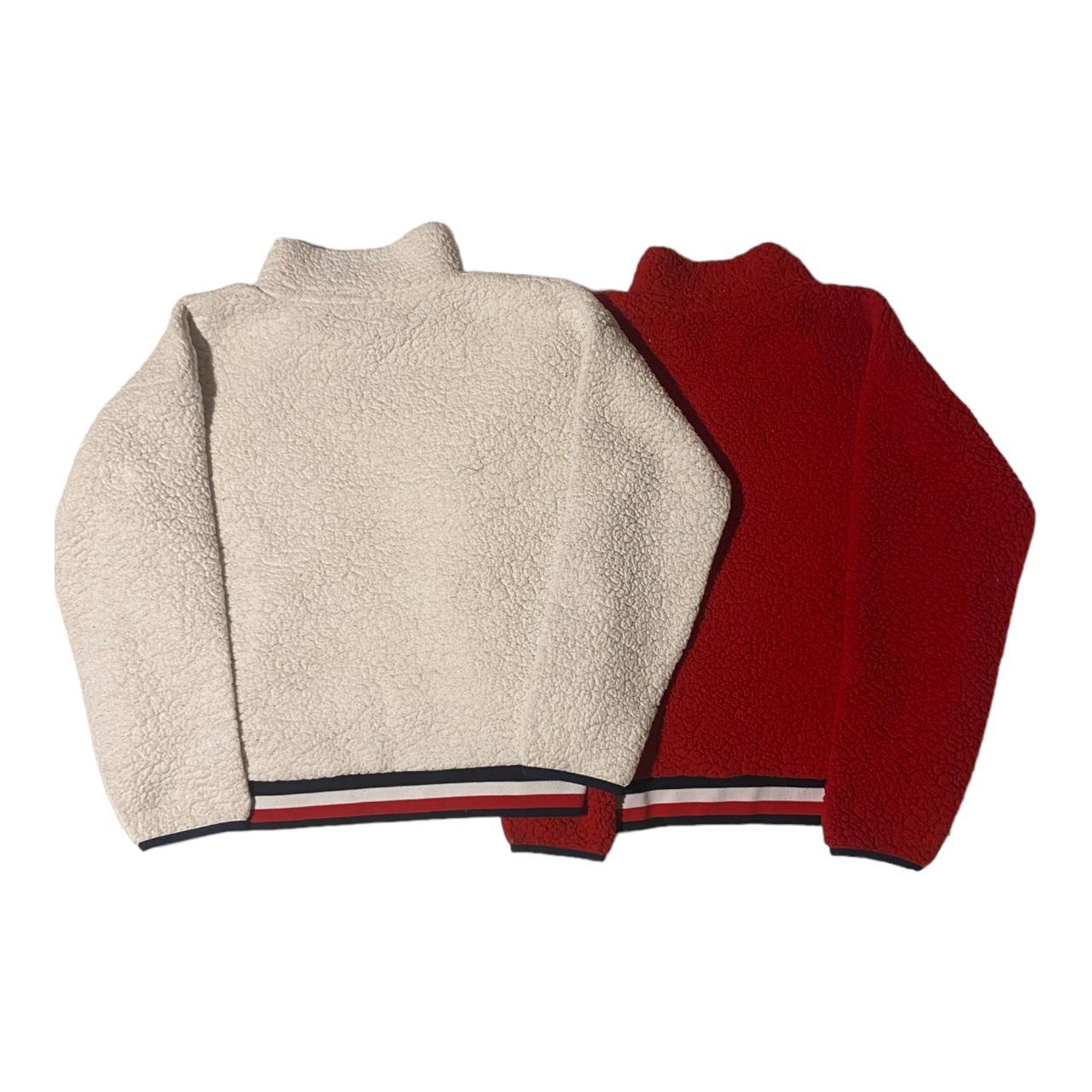 Tommy Hilfiger fluffy half zip Red M ONLY RED... - Depop