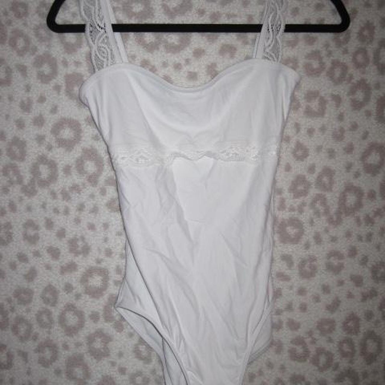 Wear Moi white ballet leotard: gorgeous lace and... - Depop