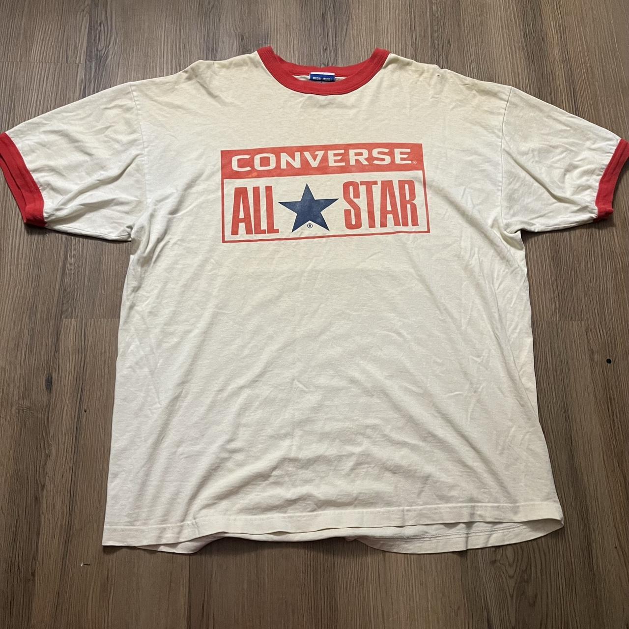 Authentic vintage 90s converse ringer tee - Depop