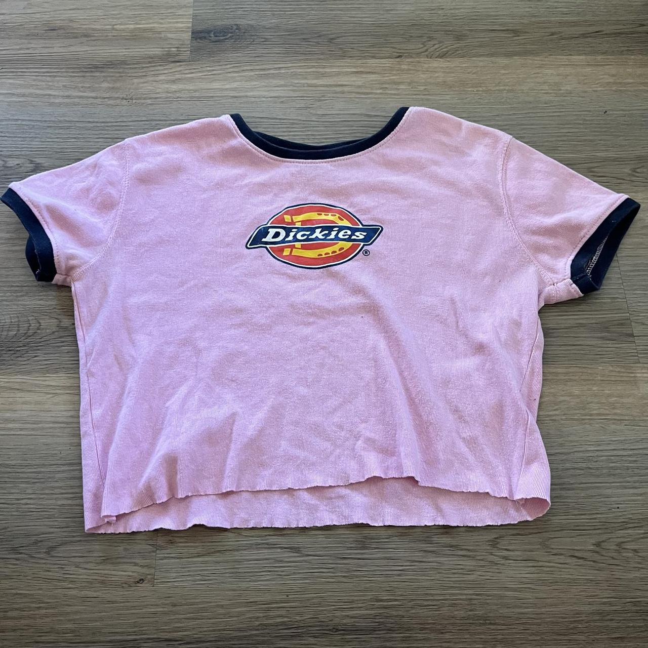 Dickies pink baby tee size xl fits more like s/m - Depop