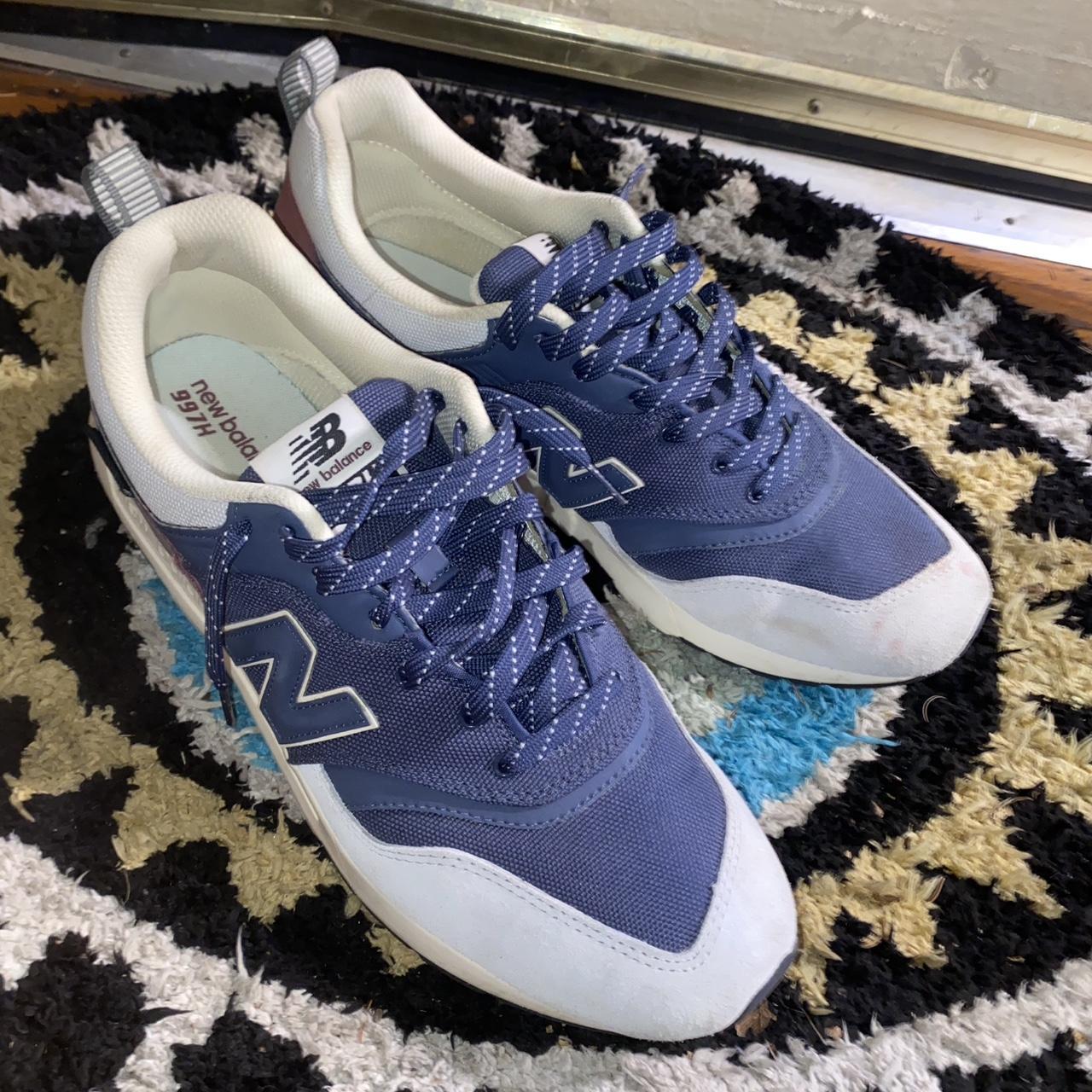 New Balance 97/s trainers in blue and white... - Depop
