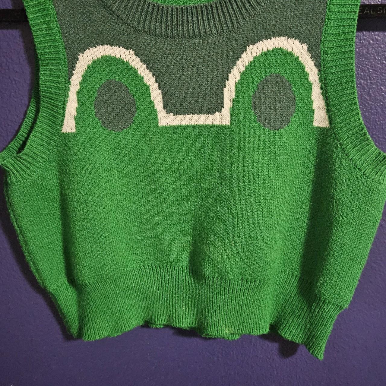 Cropped frog vest size medium. wore a few times am... - Depop