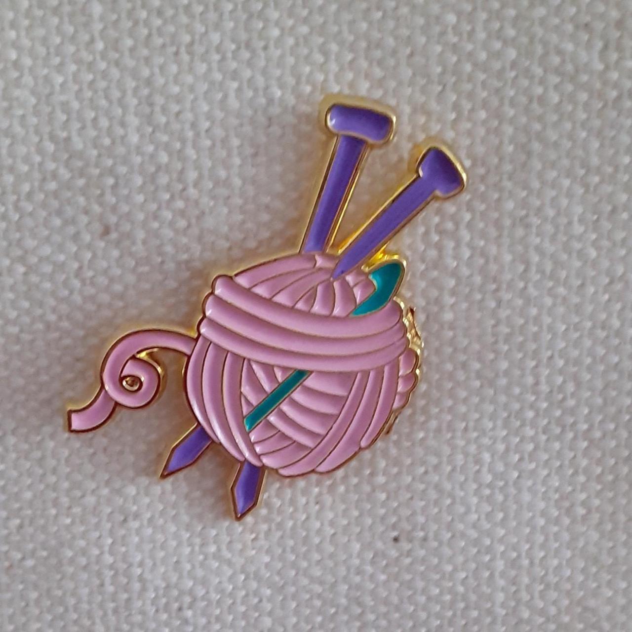 Enamel pin badge #knitting #craft #knit craft - Depop