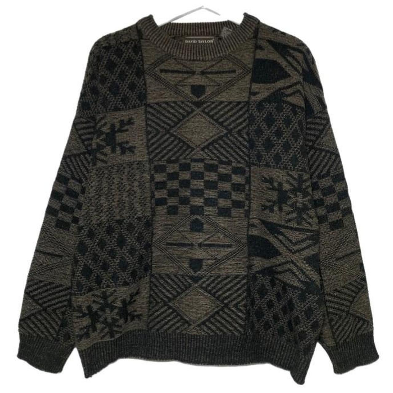David Taylor Sweater Mens XL Vintage 90s Acrylic... | Depop