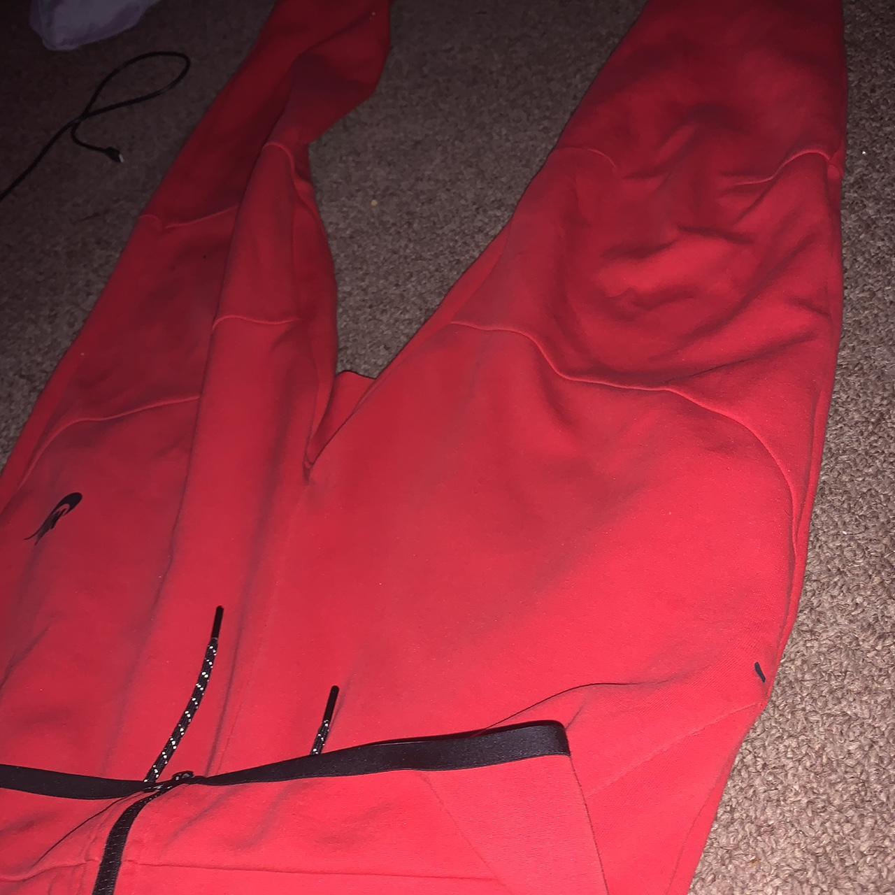 Red Nike tech fleece full tracksuit... - Depop
