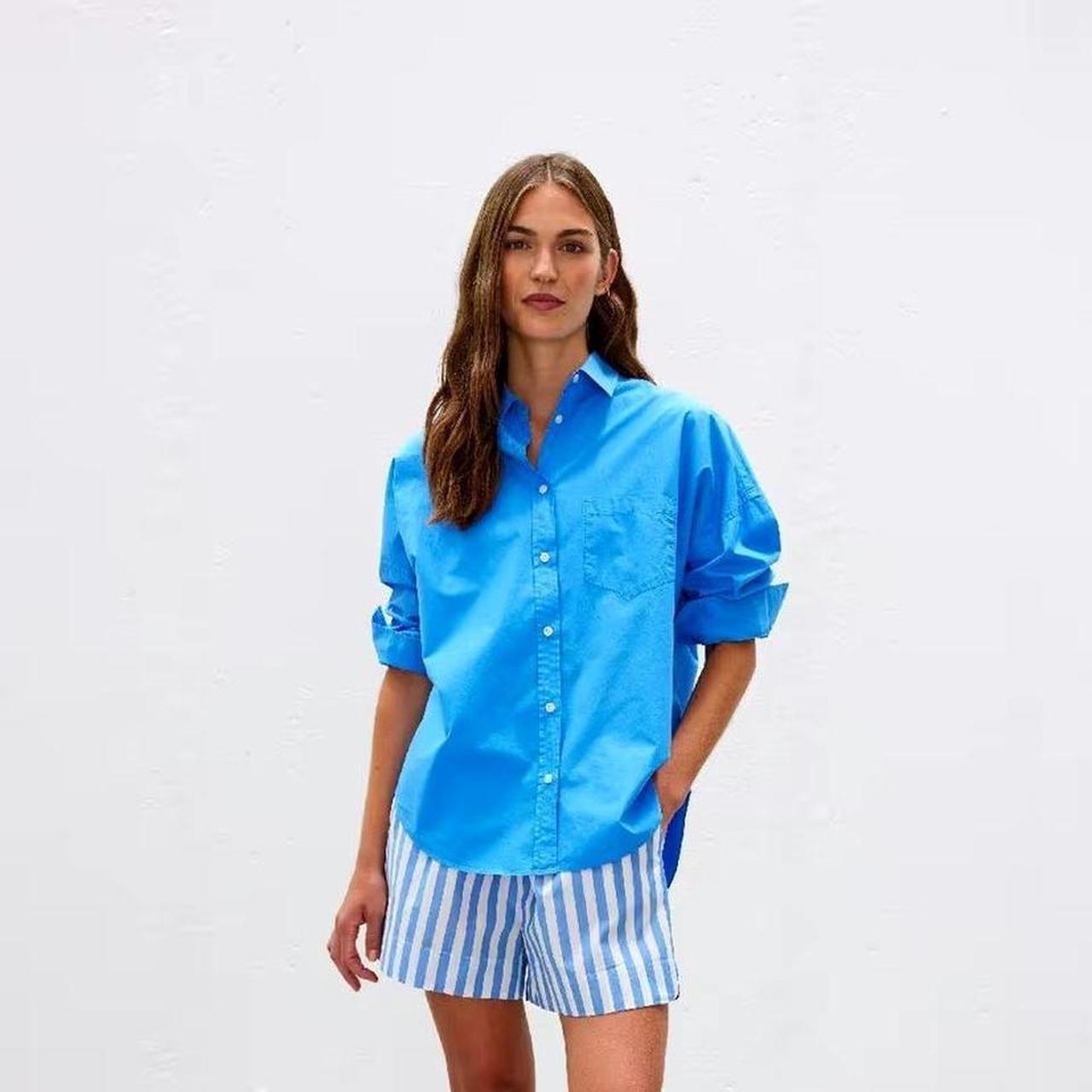 LMND blue “Chiara” shirt - Depop