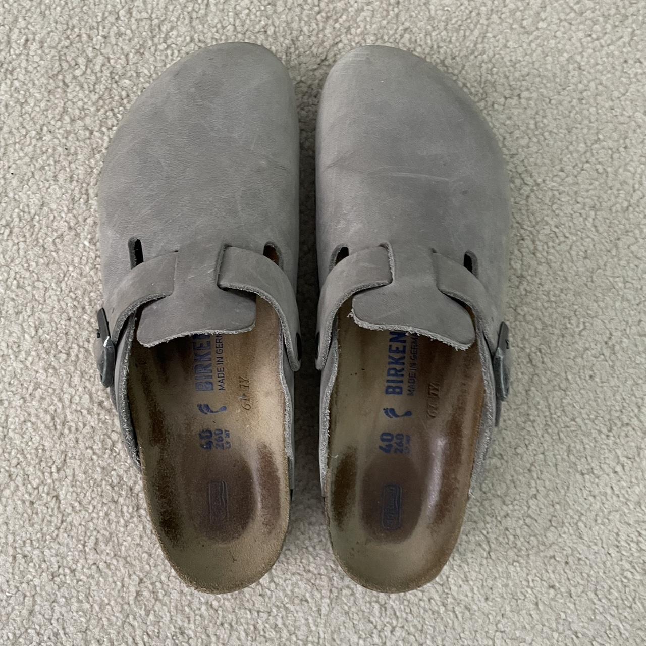 birkenstock boston clog - iron size 9 - Depop