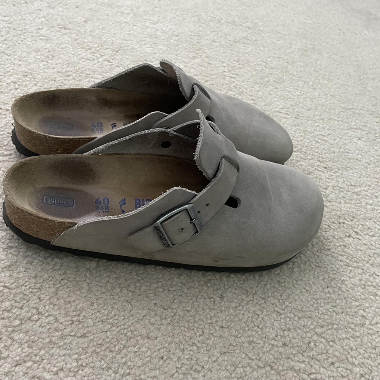 birkenstock boston clog - iron size 9 - Depop