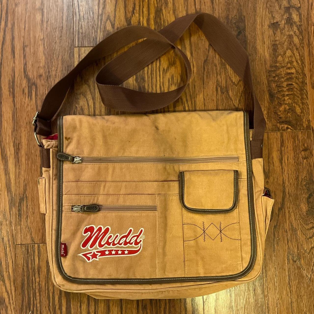 early 2000s embroidered corduroy mudd bag super... - Depop