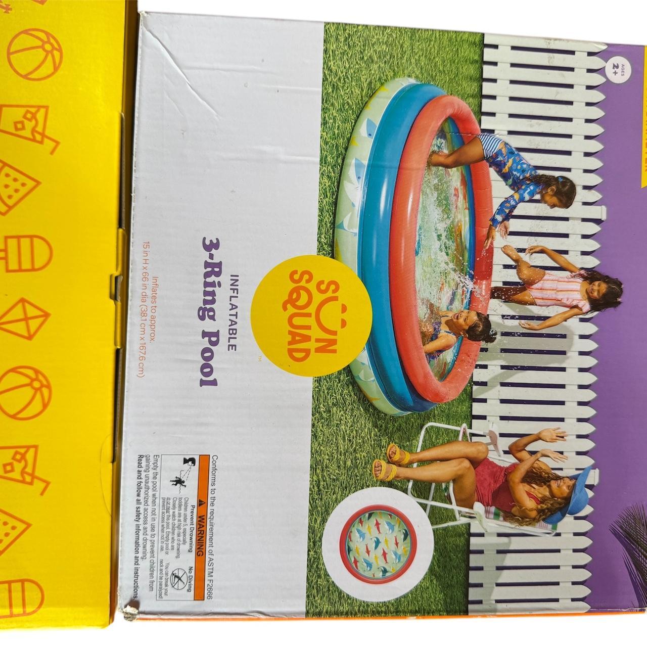 Inflatable 3-ring pool for kids #kids #pool #summer... | Depop