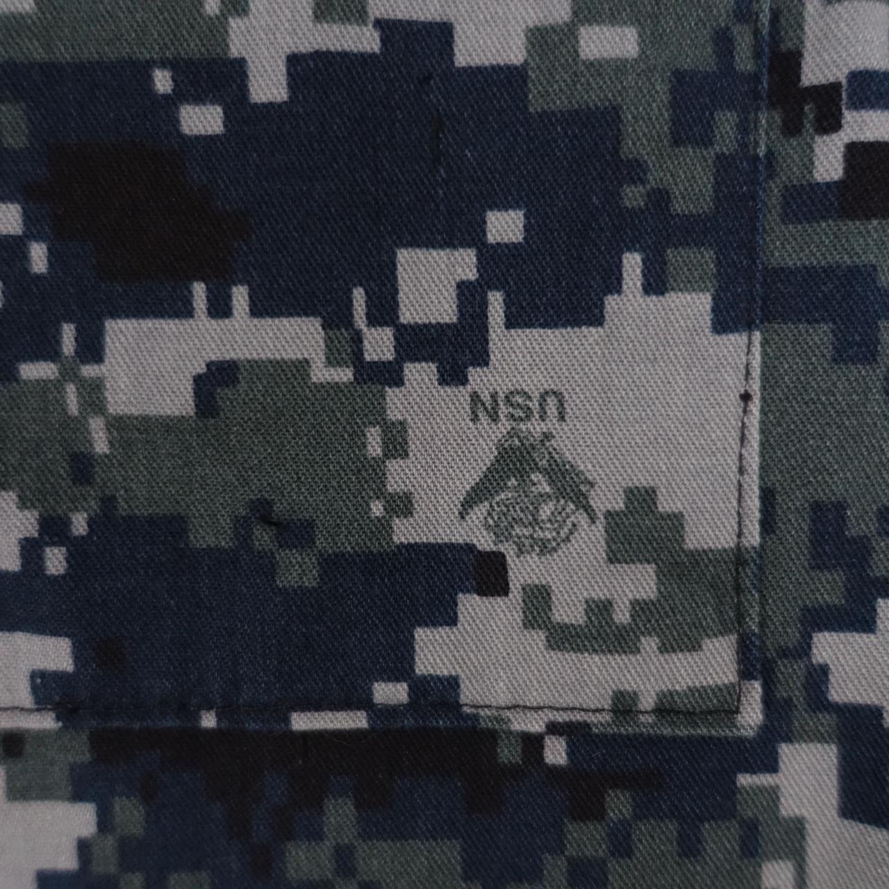 US Navy USN Blue Digital Camo Shirt Medium Long NWU... - Depop