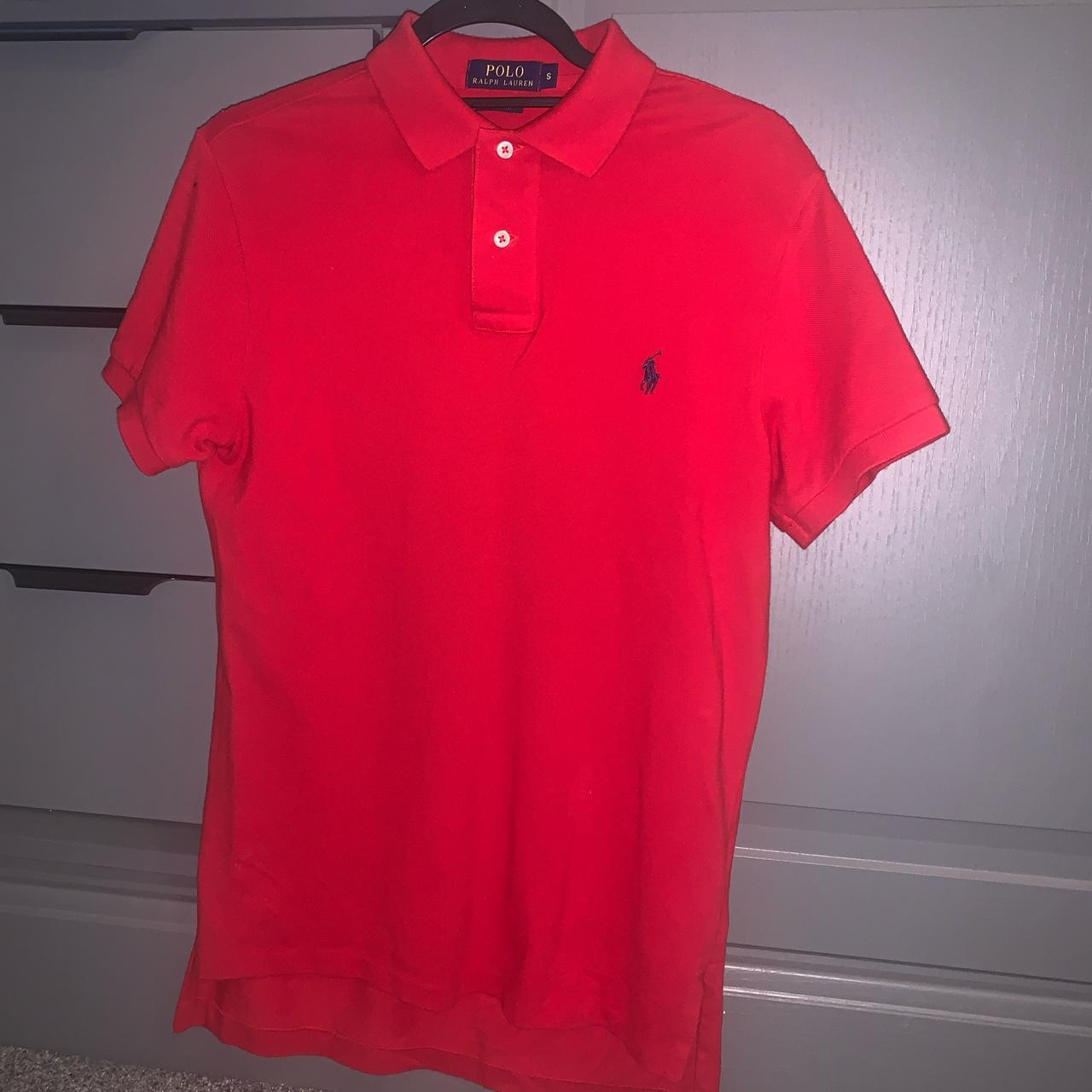 Ralph Lauren Polo Shirt - Small - Red - Short... - Depop