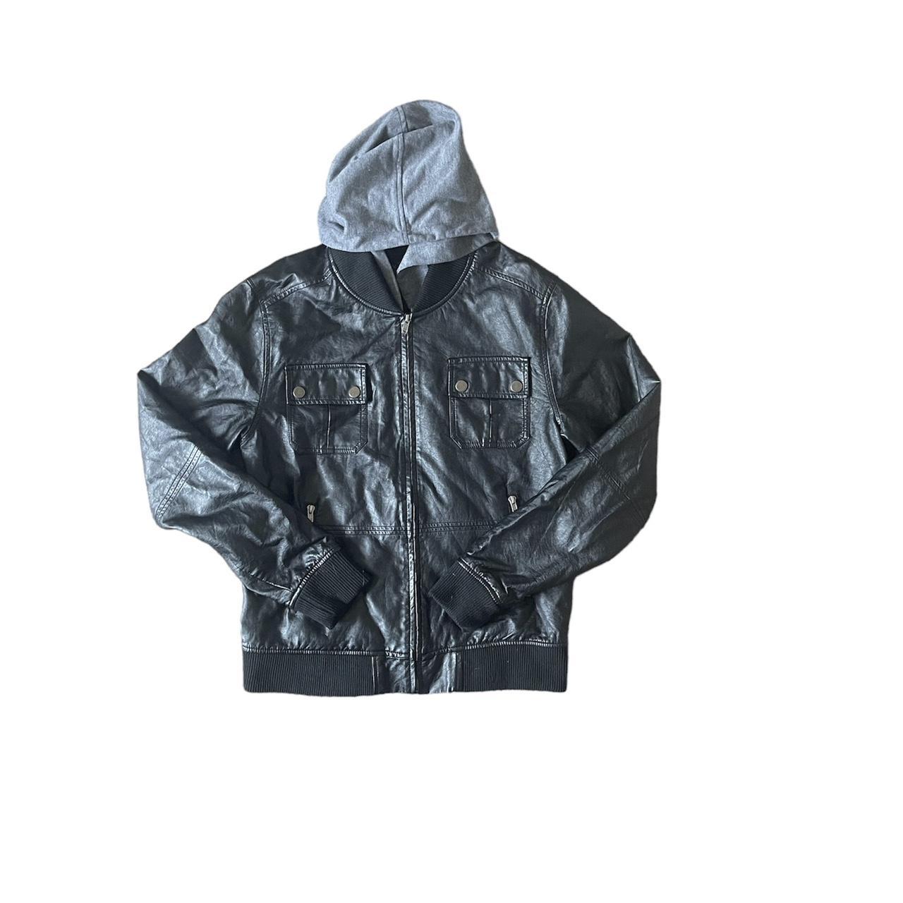 xxxRude Men’s Faux Leather Jacket Size M - Depop