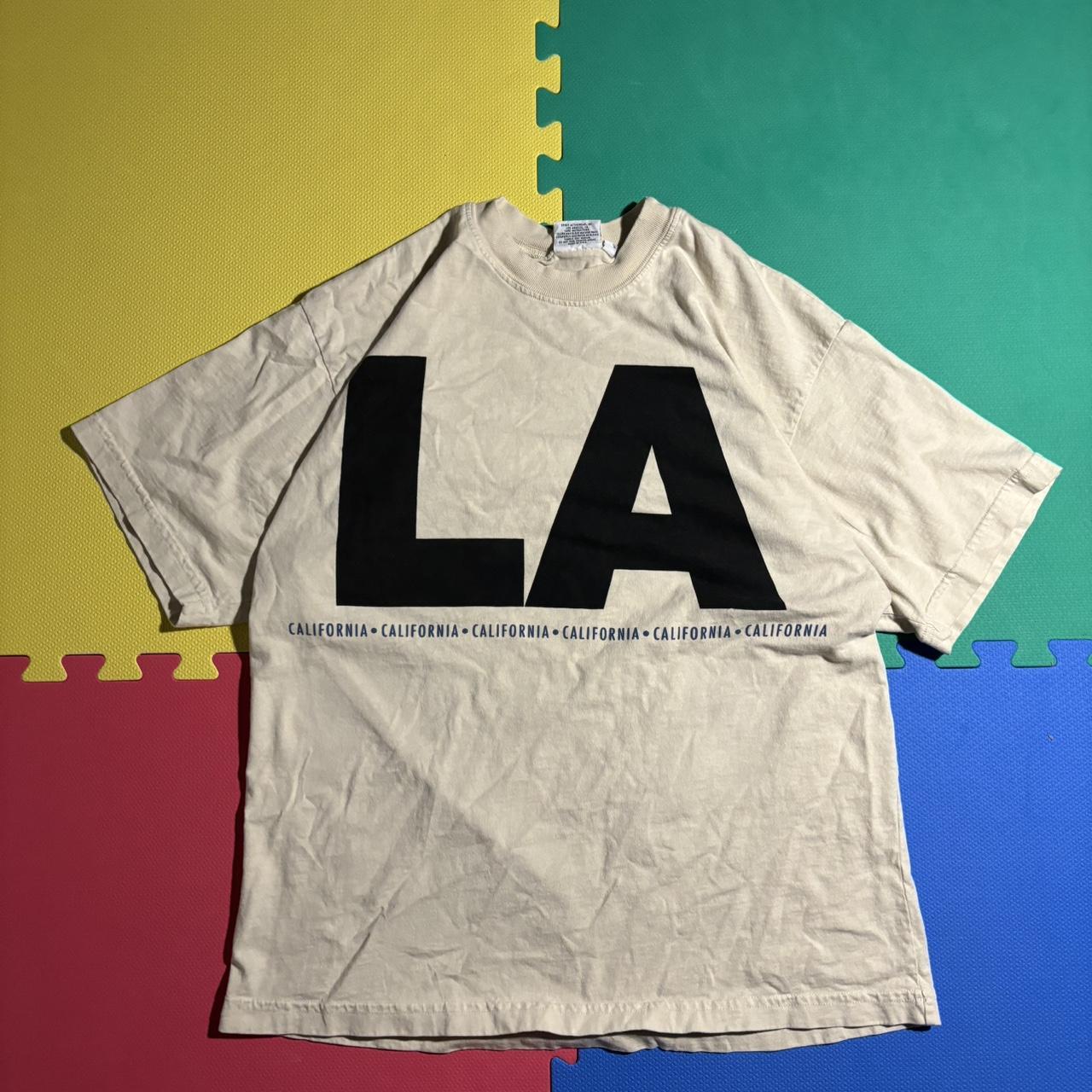 Vintage LA t-shirt , los angles , size S oversized, - Depop