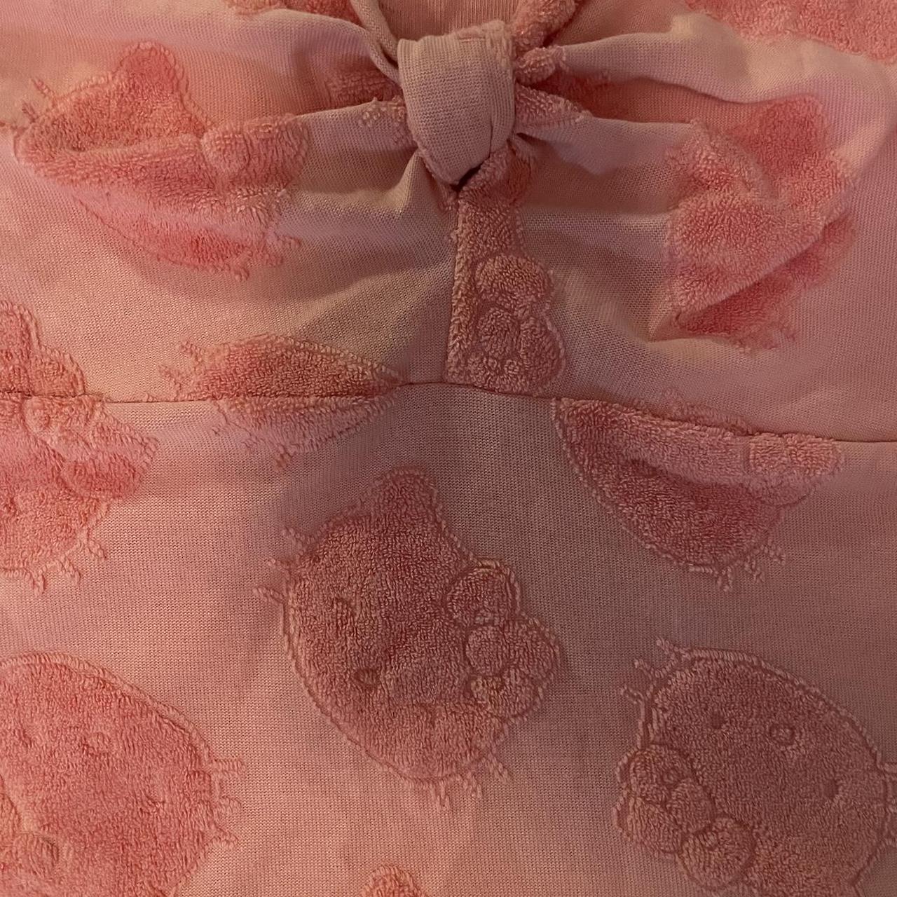 sample pink/orange hello kitty tank top with scrunch... - Depop