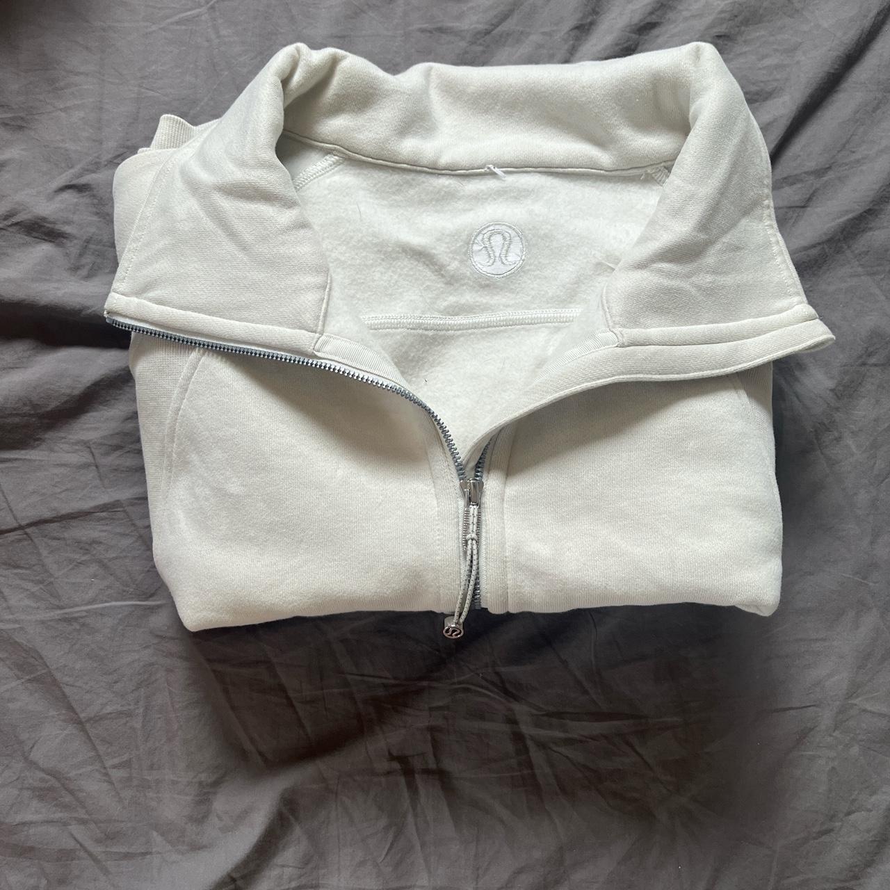 Lululemon funnel neck scuba Size:L/XL Color: Bone - Depop