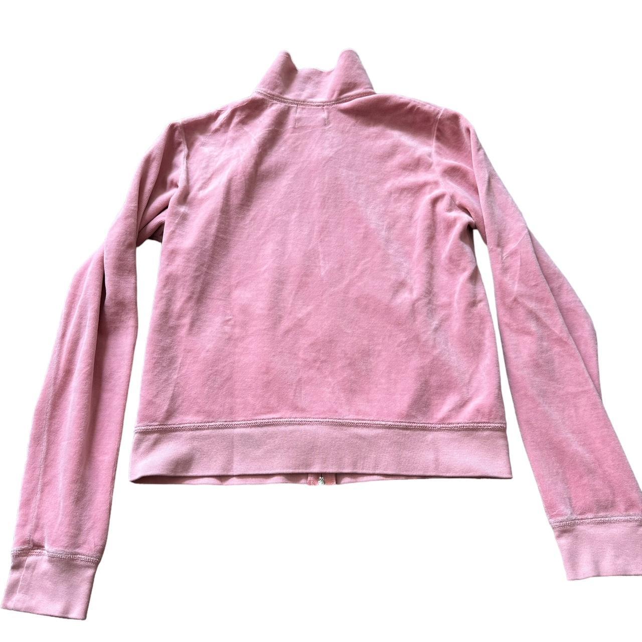 Pink juicy couture zip up Velour juicy jacket in... - Depop