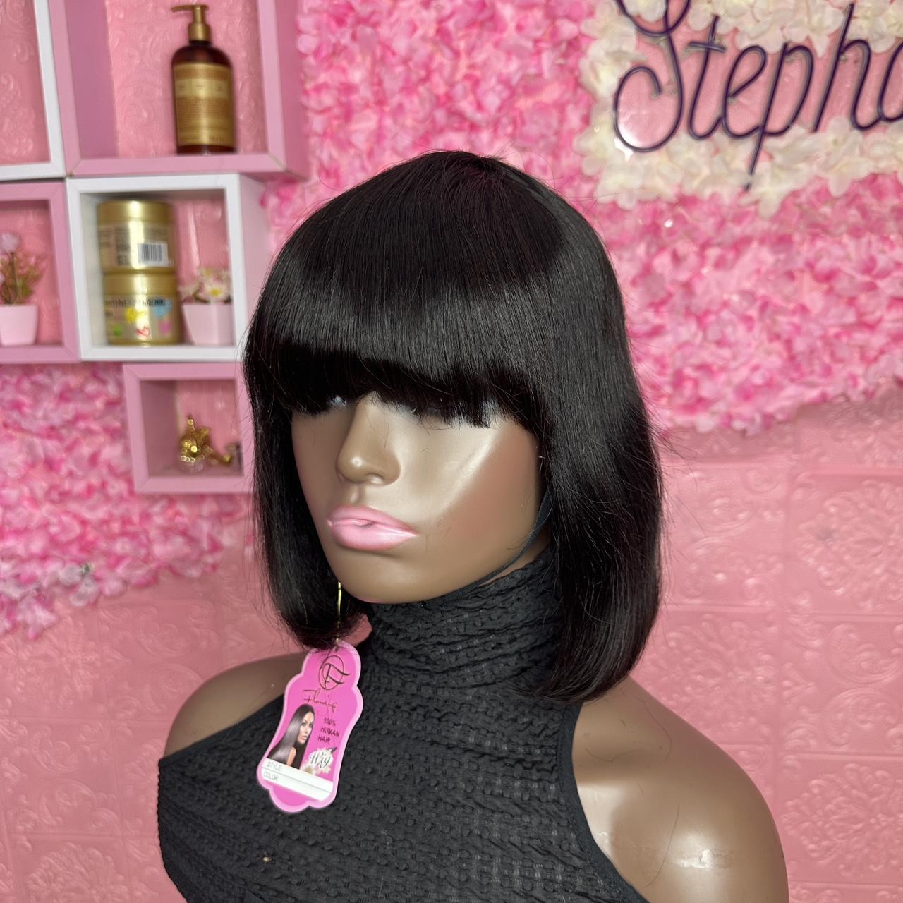 Fringe Bob human hair wig perfect for a stylish look... | Depop