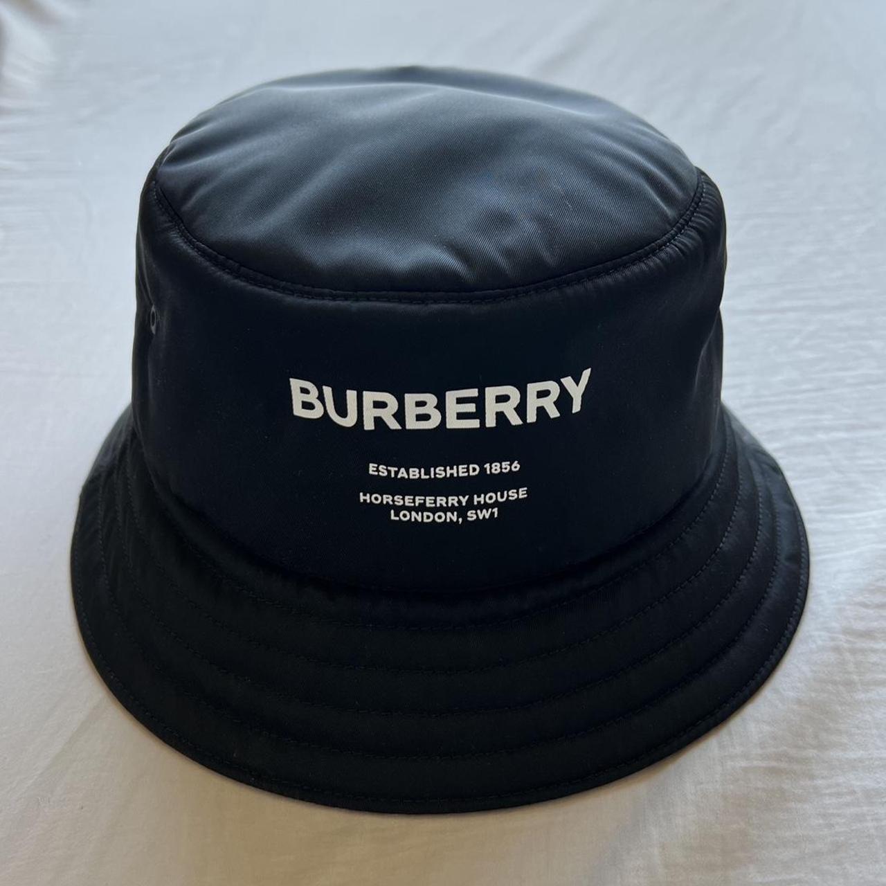 Burberry Nylon Bucket Hat in Black Like new! - Depop