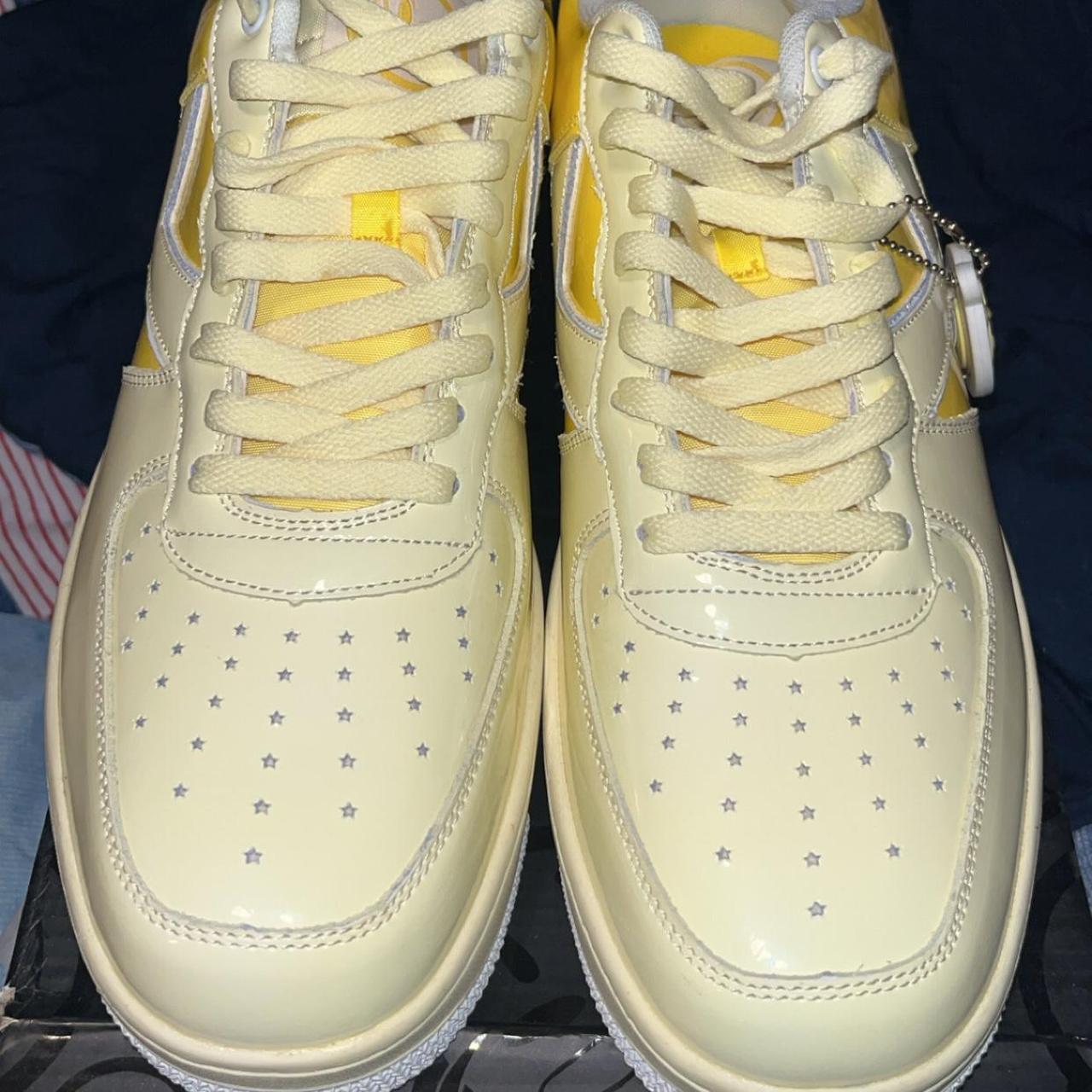 Yums Patent leather yellow Gelato Low sneakers size... | Depop