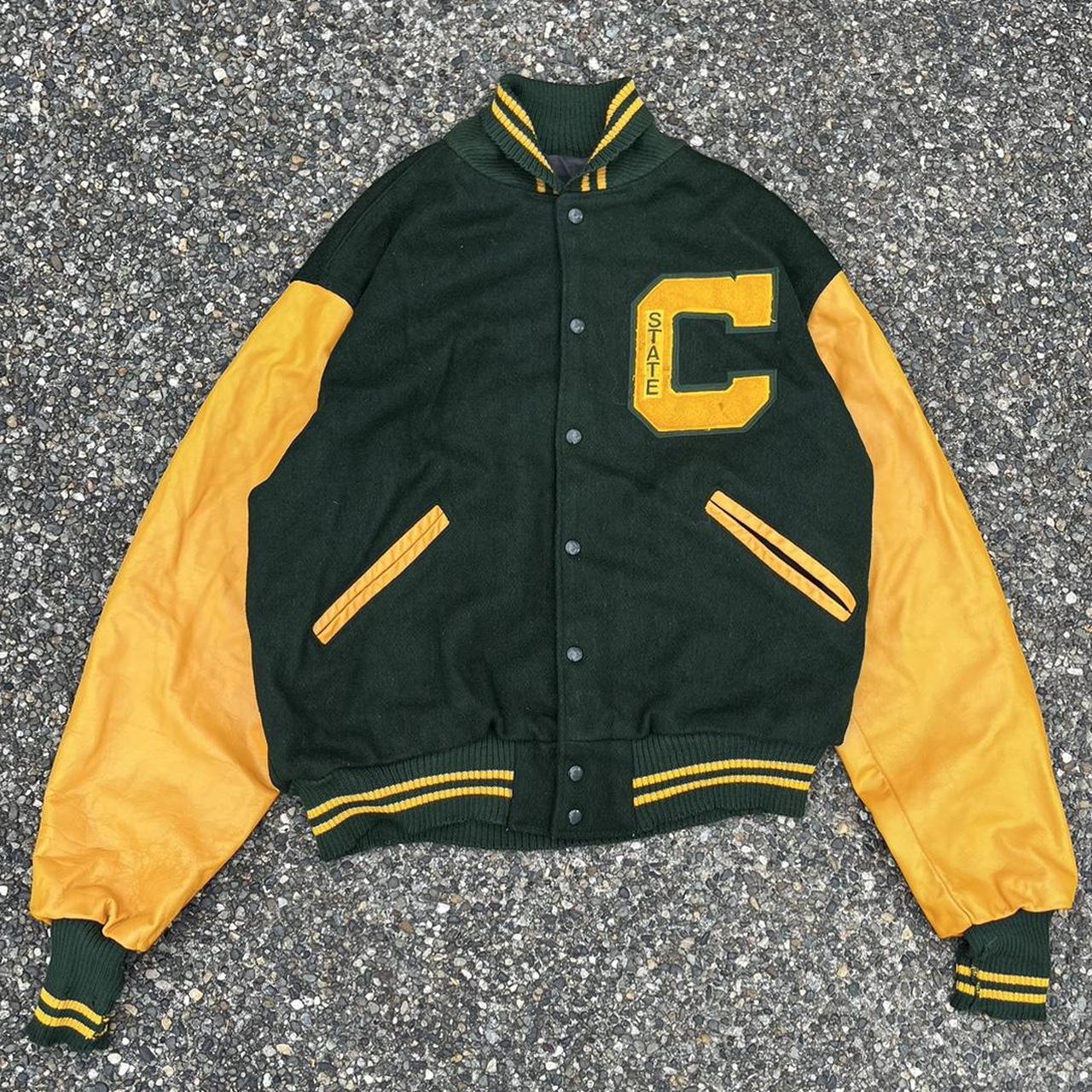 Vintage C state varsity jacket from the 90s -no... - Depop
