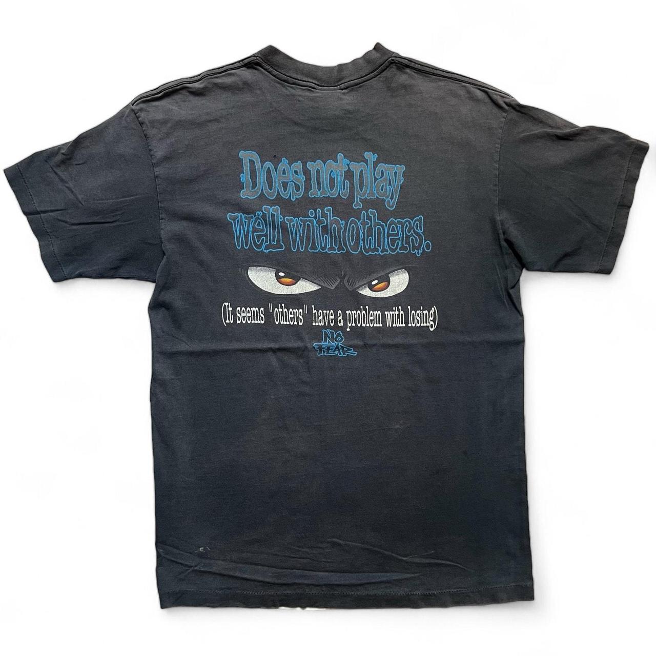 Vintage 90s No Fear t-shirt with No Fear logo on... - Depop