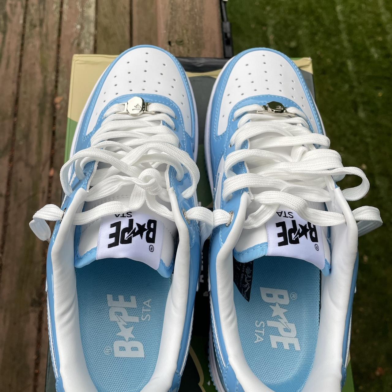 Bapesta blue mist shoes size 10 og purchase (comes... - Depop