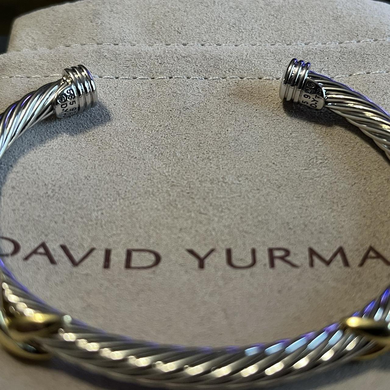 David Yurman double x silver bracelet. Comes with... - Depop