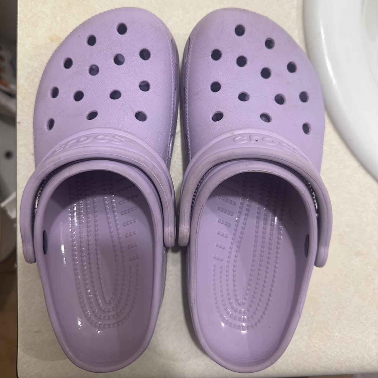 purple crocs size 7 #purple #crocs #slides - Depop