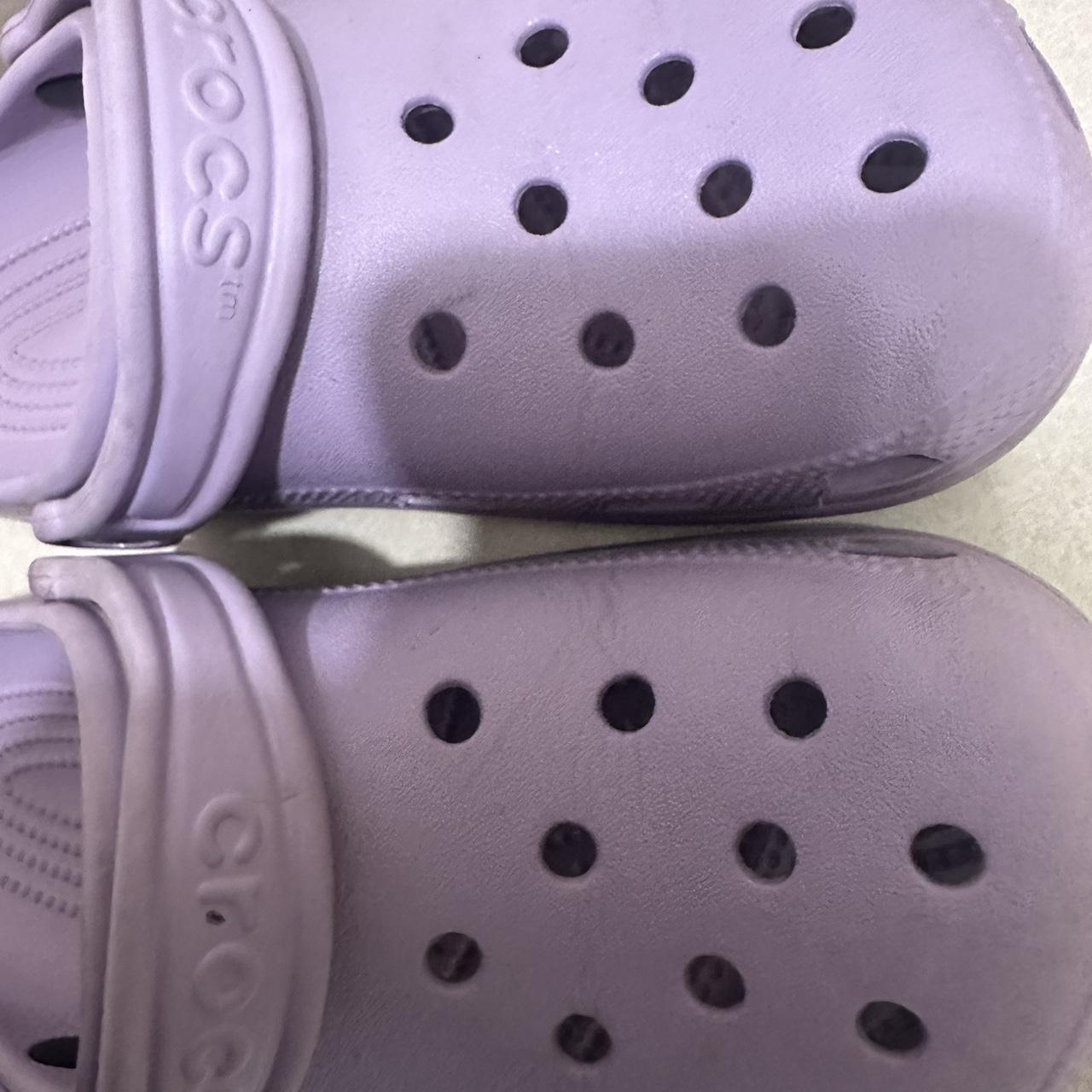 purple crocs size 7 #purple #crocs #slides - Depop
