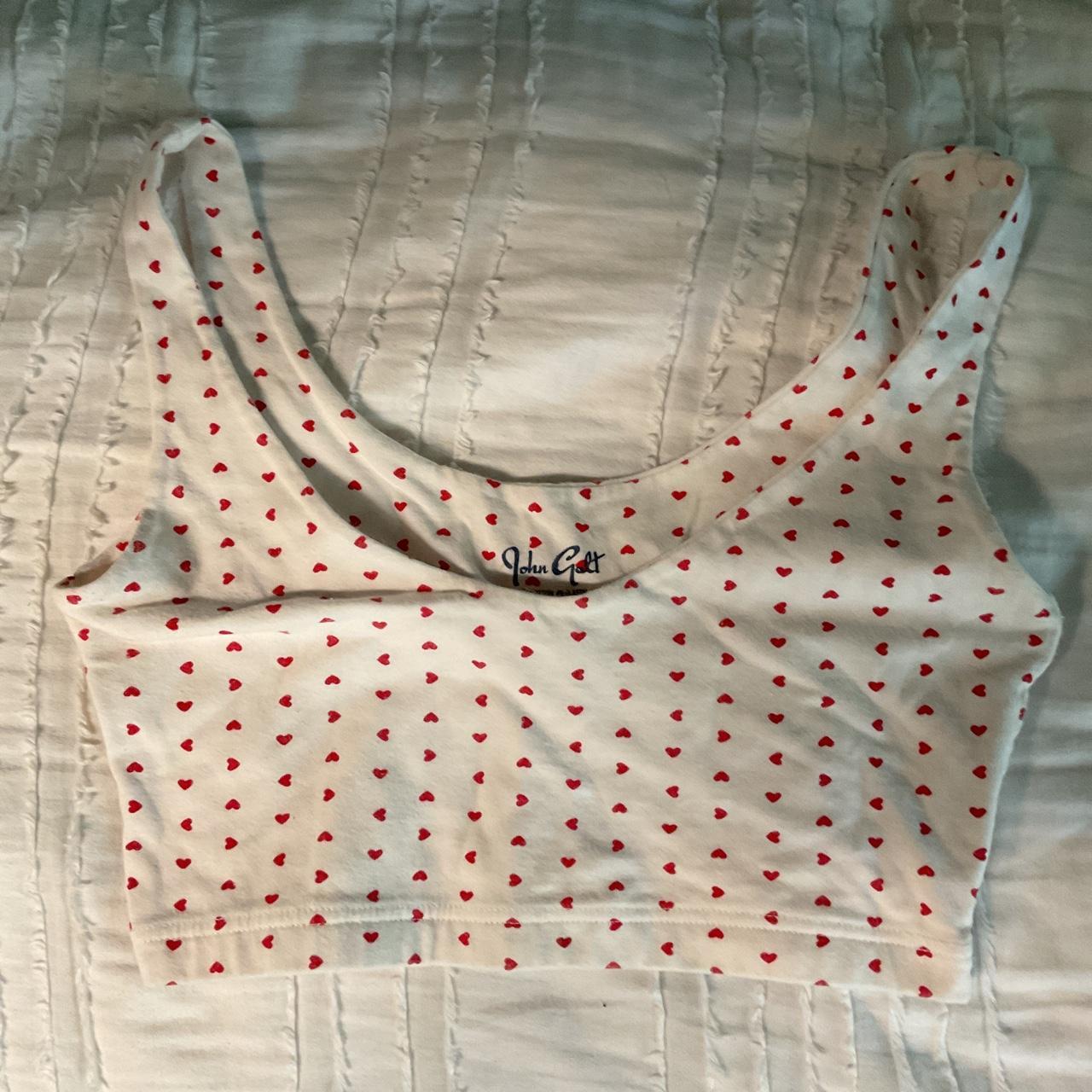 Hearts brandy Melville crop top bra Msg b4 buying... - Depop