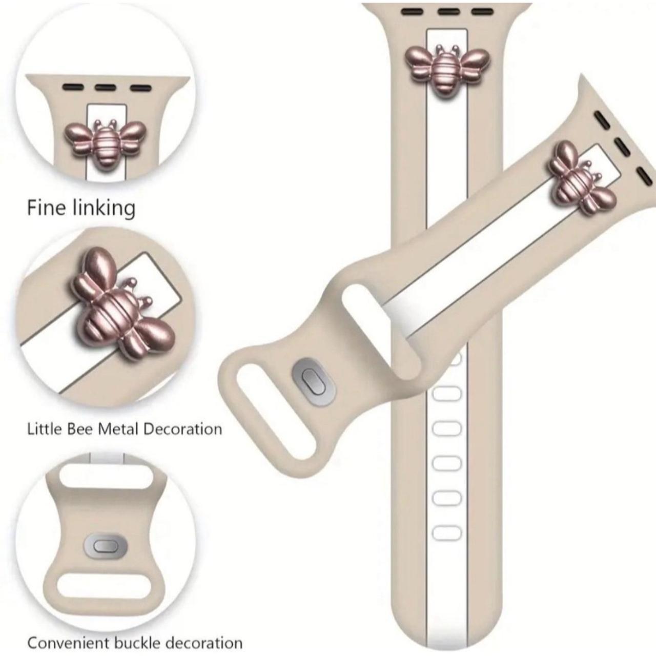 Silicone & Stainless Steel Little Bee Design Apple... - Depop