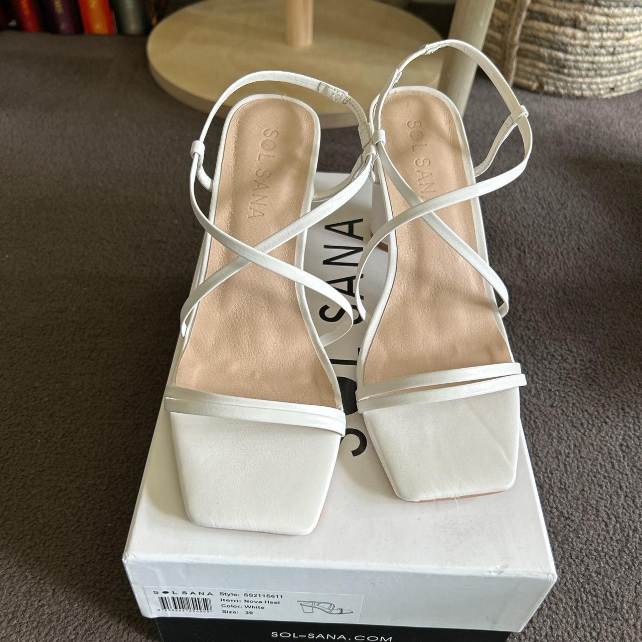 Sol sana white heels Size 39 never worn - Depop