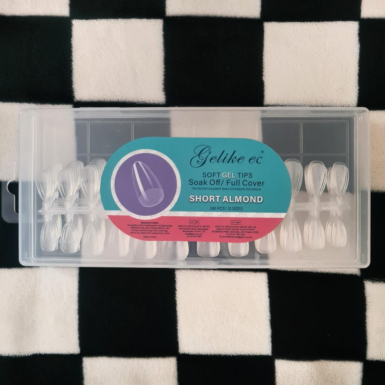 Gelike ec Short Almond clear nail tips kit 240 PCS /... - Depop Gelike ec Short Almond clear nail tips kit 240 PCS /... - Depop