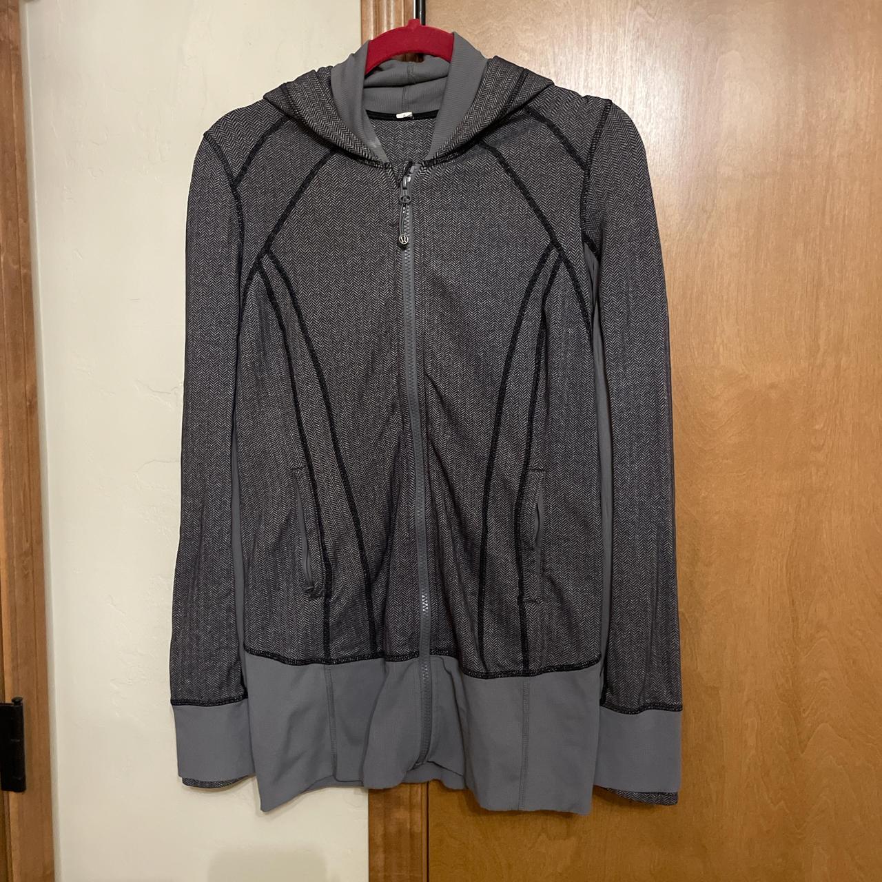 Black and Grey Lululemon Jacket - Depop