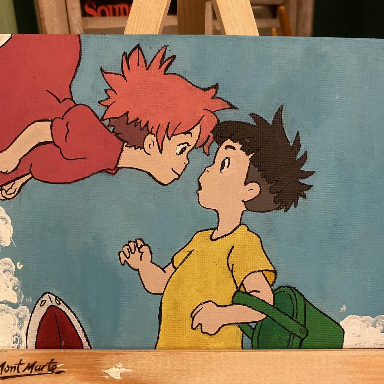 Ponyo Painting Collectable 🌟 Studio Ghibli 🌟 Home... - Depop